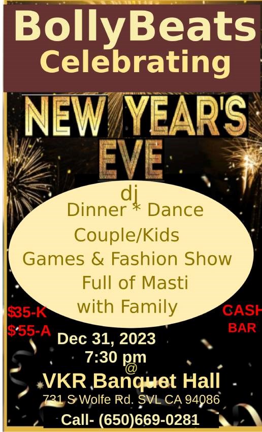 Bolly Beats Celebrating New Year Eve 2024 | Desh-Videsh Media reaches 1 ...