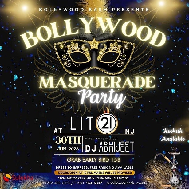 Bollywood Masquerade Party at LIT21 | Desh-Videsh Media reaches 1.5 ...