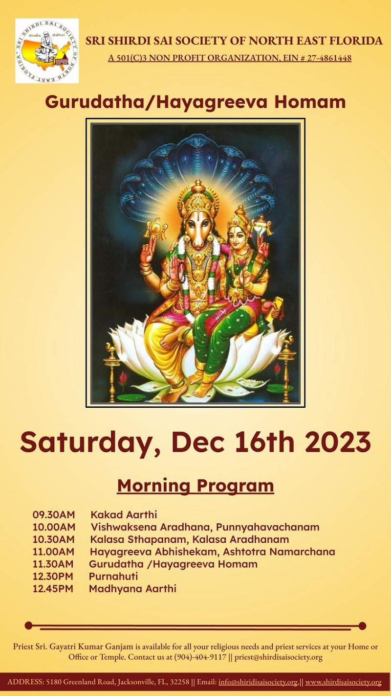 Gurudattha Hayagreeva Homam | Desh-Videsh Media reaches 1.5 Millions+ ...