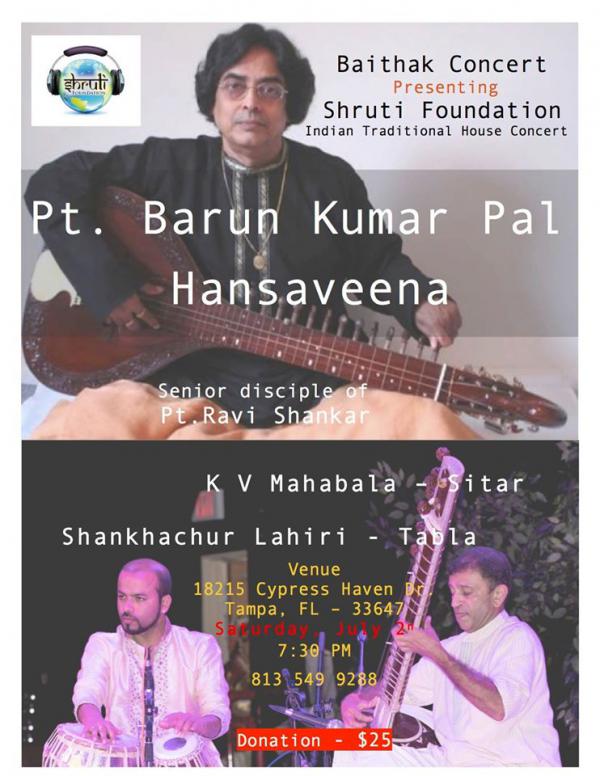 Baithak House Concert by Barun Kumar Pal | Desh-Videsh Media reaches 1.5 Millions+ Indians ...