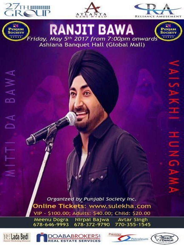 Ranjit Bawa Live Concert | Desh-Videsh Media reaches 1.5 Millions+ ...